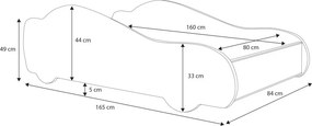 Postel s matracem SHERIFF 160x80