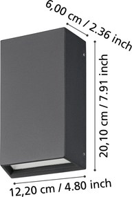 EG 900886 Venkovní nástěnné svítidlo SPONGANO 900886 - EGLO