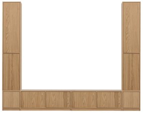 TV sestava v dekoru dubu v přírodní barvě 300x243 cm Modulair – vtwonen