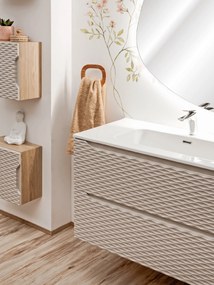 Comad Koupelnová skříňka pod umyvadlo Ocean Beige 120 béžová/dub olejovaný