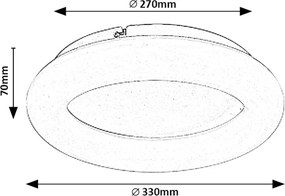 Rabalux Bílé stropní LED svítidlo Celie 330mm 24W 71168