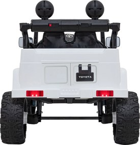 Ramiz Elektrické autíčko Toyota FJ Cruiser bílé + ovladač + pohon 4x4 + LED a audio + EVA kola + plynulý rozjezd