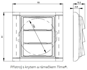 ABB Element,Time zvonkové trojtlačítko bílá/bílá 3171E-A00300 03