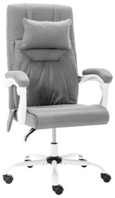 Masážní kancelářská židle šedá textil,  20318