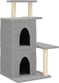 Škrabadlo pro kočky se sisalovými sloupky světle šedé 97 cm 172113