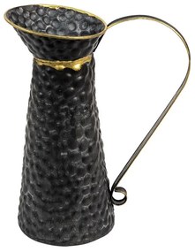 Černý kovový dekorační džbán Valentino II - 23*15*34 cm