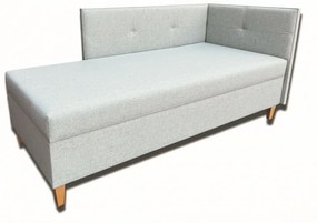 Jednolůžková postel (válenda) 90 cm Alissa (tmavě šedá) (s pruzinovou matrací) (P). 1052022