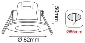 ACA Lighting SMD LED bodovka VERA 5W/230V/3000K/400Lm/IP65/120°, kruhová bílá, VERA530RW