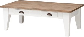Stolek - lavice Milton white&natural 130x75x45cm