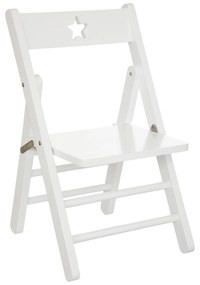 Atmosphera for Kids Dětská skládací židle bílá 34x31x52 cm
