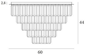 MAXLIGHT C0206 - Stropní svítidlo MONACO 15xG9/40W/230V pr. 60 cm zlatá