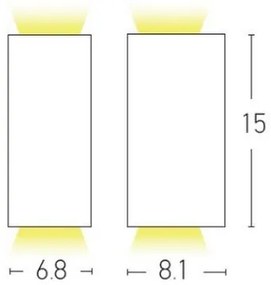 Zambelis E122 - Venkovní nástěnné svítidlo 2xGU10/15W/230V IP54 antracit