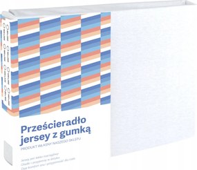 Prostěradlo Jersey S Gumičkou Bílé 200X220, Bavlněné, Matné Na Matrace