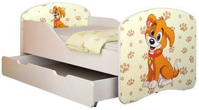 Dětská postel - Pejsek 160x80 cm + šuplík