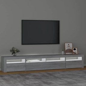 TV skříňka s LED osvětlením šedá sonoma 240x35x40 cm 3152728