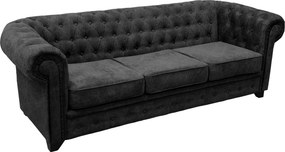 XXXLutz POHOVKA CHESTERFIELD, dřevo, textil, kompozitní dřevo, antracitová MID.YOU - Pohovky - 000694009823