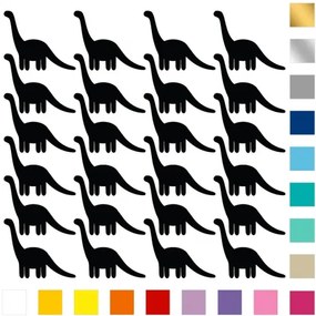 Pastelowe love Samolepka na zeď Dinosaurus Barva: Černá 070
