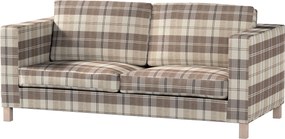Potah na pohovku IKEA  Karlanda rozkládací, krátký barva béžová látka pletený vzor, vzorované