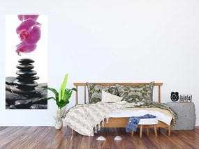 Vliesová fototapeta na zed' Zenové Kameny a Orchidej | 202 x 90 cm | DFTNV2857