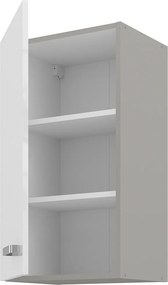 Kuchyňská linka BIANCA sb | 260 cm | UNI dvířka | světle šedá/bílá lesk