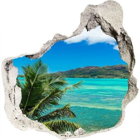 Wallmuralia Fotoobraz díra na stěnu Pobřeží Seychely 75x75 cm