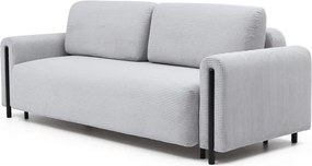 Šedá manšestrová rozkládací/s úložným prostorem pohovka 244 cm Arcadova – ELTAP