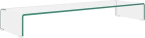 TV stolek / podstavec na monitor čiré sklo 100x30x13 cm 244131