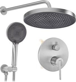 Rea, Podomítková sprchová souprava Rea Grace Brush Nickel + BOX, REA-P4404