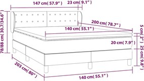 Box spring postel s matrací černá 140x200 cm umělá kůže 3127313