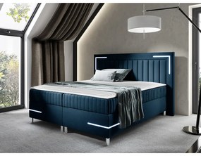 Kontinentální postel Suhak 3 LED, Rozměr postele: 120x200, Barva:: Velluto 14