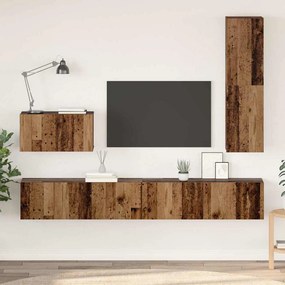 Nástěnná skříň na TV 4 ks Staré dřevo Kompozitní dřevo 3393174