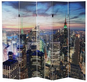 Designový LED paraván NEW YORK 200x180 cm (5-dílný)