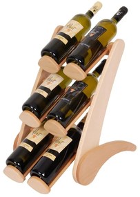 Stojan na víno 659 - Dřevěný stojan na 6 lahví vína