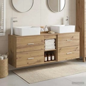 Sada koupelnových skříněk 3 ks Dub artisan 53 x 34,5 x 63 cm 3405858