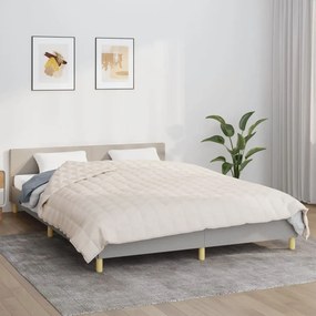 Zátěžová deka světle krémová 220 x 240 cm 15 kg textil 3154828