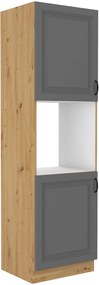 STL 60 cm skříňka vysoká 2D na vestavnou troubu STILO Barevné provedení STILO: Dub Artisan / Prachově šedá