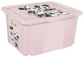 Keeeper Úložný box s víkem "Minnie", Růžová 45 l