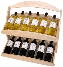 Stojan na víno 602 - Dřevěný stojan na 12 lahví vína