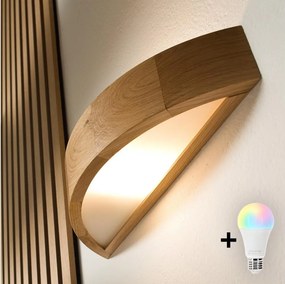 BRILAGI - LED RGBW Stmív. nást. svítidlo CARVALHO 1xE27/12W/230V dub
