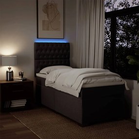 Box spring postel s matrací tmavě hnědá 80x200 cm textil 3292625