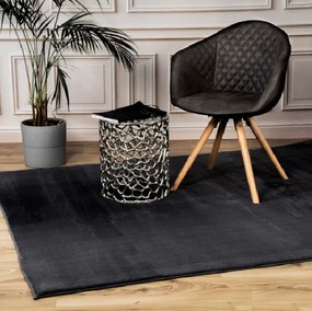 Kusový koberec PERI DELUXE 200/Graphite BARVA: Černá, ROZMĚR: 160x220 cm