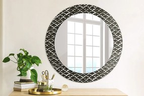 Kulaté zrcadlo s dekorem Orientální stupnice fi 60 cm