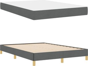 Postel s boxspringem s matrací Tmavě šedá 160 x 200 cm textil 3398578