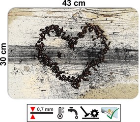 PokojovaDekorace.cz, Valentýnské prostírání - 014, Kávové srdce, 43x30cm