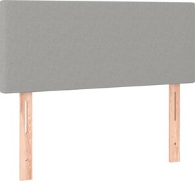 Box spring postel s matrací světle šedá 80 x 200 cm textil 3140409