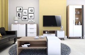 Casarredo - Komfort nábytek Komoda DONORI 45 2D3S ořech americký/bílá/grafit