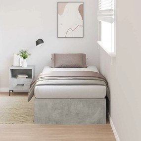 Rám postele s úložným prostorem Betonově šedá 100 x 200 cm 3335352