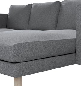 Potah na pohovku IKEA Norsborg 3-místná se šezlongem barva šedá látka pletený vzor