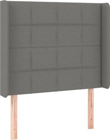 Box spring postel s matrací a LED tmavě šedá 100x200 cm textil 3138294