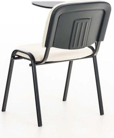 Židle Ken s skládací stůl umělá kůže – krémová